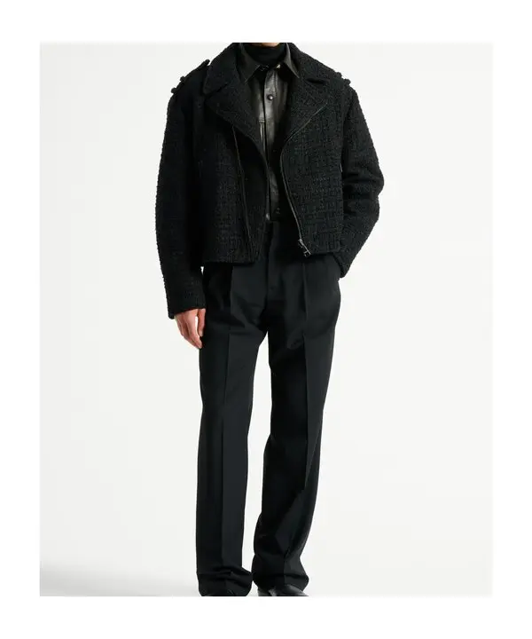 Balmain Tweed Biker Jacket