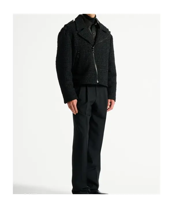 Balmain Tweed Biker Jacket
