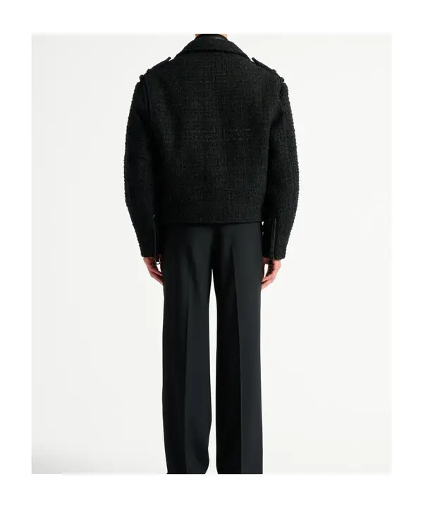 Balmain Tweed Biker Jacket