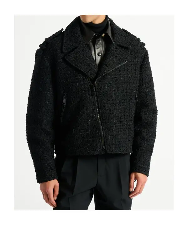 Balmain Tweed Biker Jacket