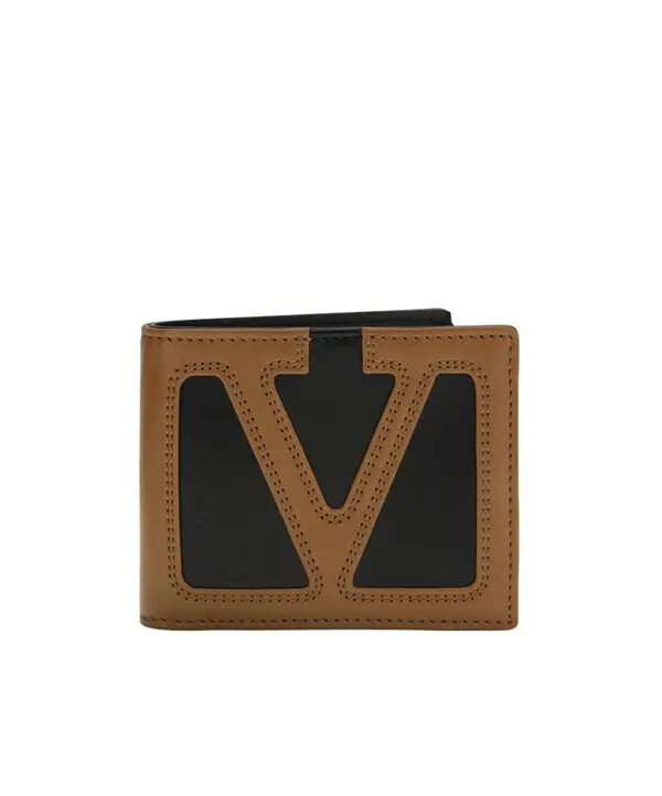 Valentino Garavani Viva Superstar Vlogo Signature Wallet - Brown
