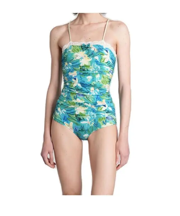 Chloé Allover Floral Printed One-piece Swimsuit - Multicolor
