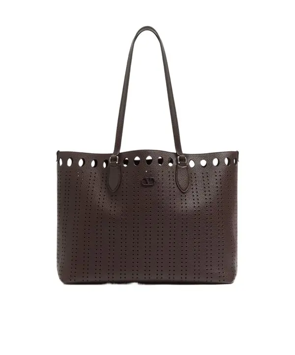 Valentino Garavani Dottie Medium Shopping Bag - Dark Brown