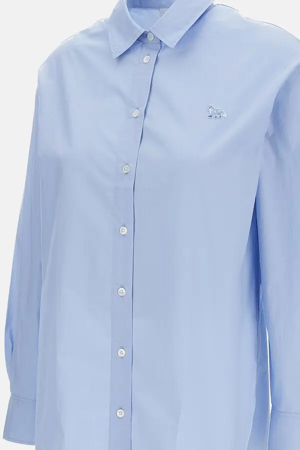 Maison Kitsuné Baby Fox Embroidered Poplin Shirt