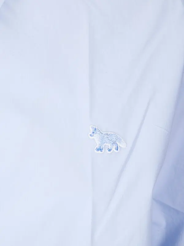 Maison Kitsuné Baby Fox Embroidered Poplin Shirt