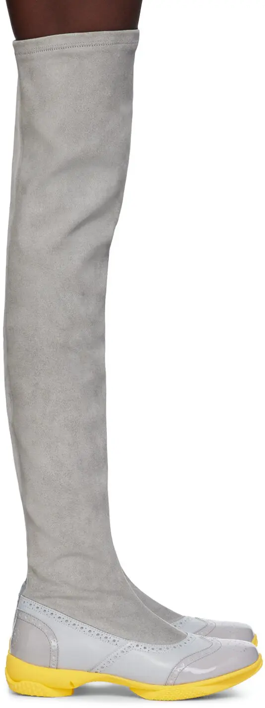 KIKO KOSTADINOV Round-head Boots - Fog Gray/oyster Gray