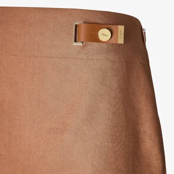 Fendi Flared Midi Skirt - Brown