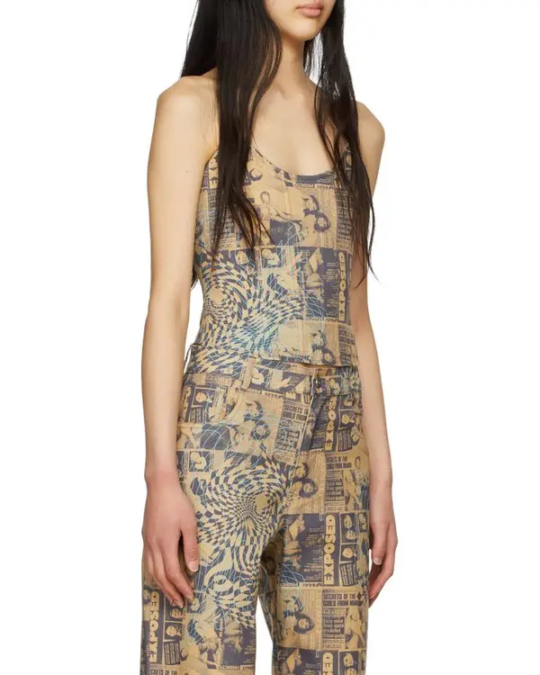 Miaou Newspaper Print Corset