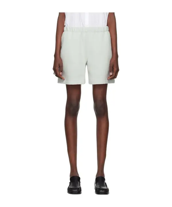 RIER Elastic Waistband Wool Shorts - Pearl White