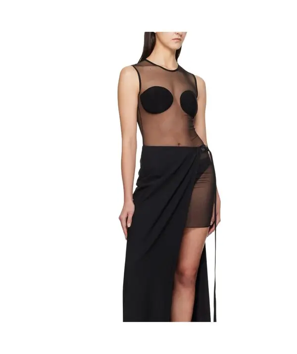 NENSI DOJAKA Sheer Mesh Bodysuit