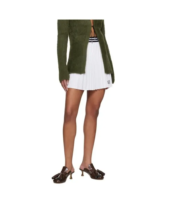 BODE Pleated Mini Skirt With Striped Trim