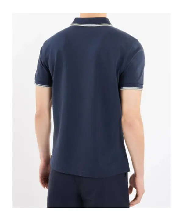 FAY Striped Collar Polo Shirt