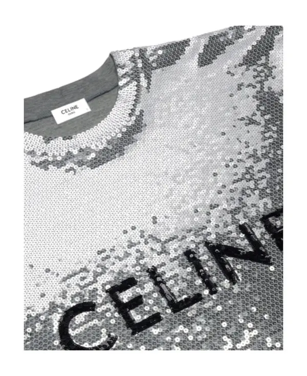Celine Cotton Sequin T-shirt