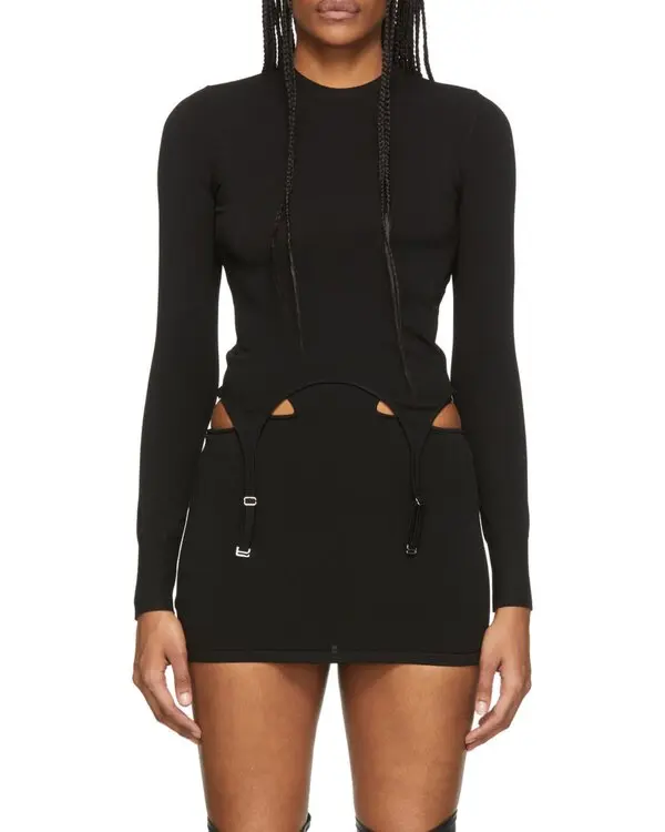 DION LEE Round Neck Garter Top