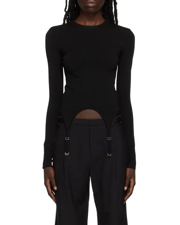 DION LEE Round Neck Garter Top