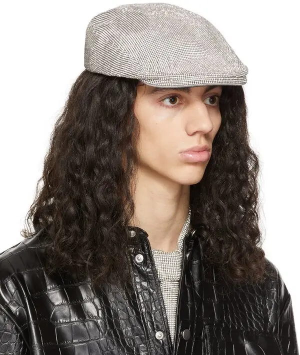Kara Embellished Flat Peak Beret