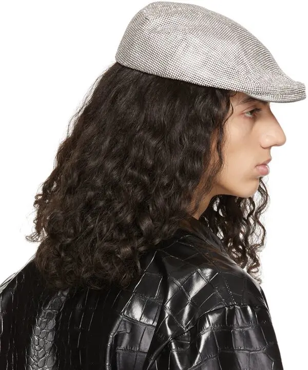 Kara Embellished Flat Peak Beret