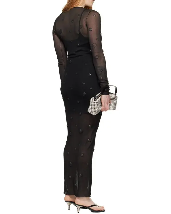 Alexander Wang Semi-sheer Ribbed Midi Dress