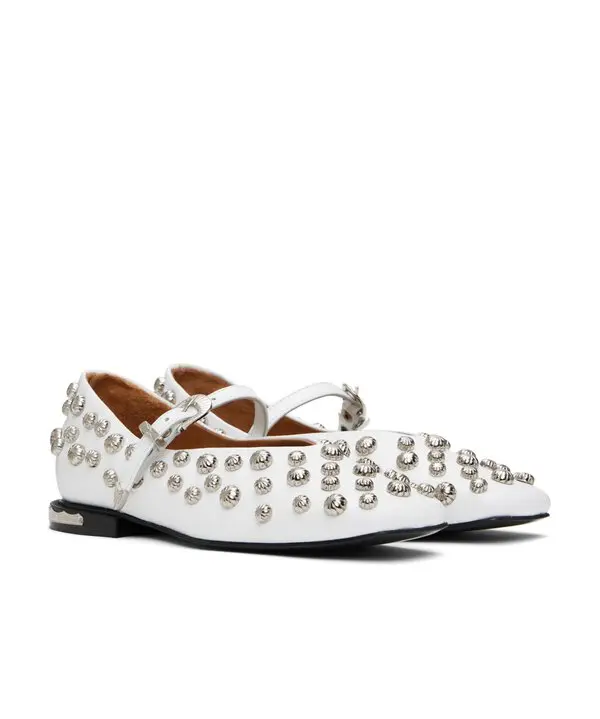 Toga Ballerina Flats With Graphic Studs