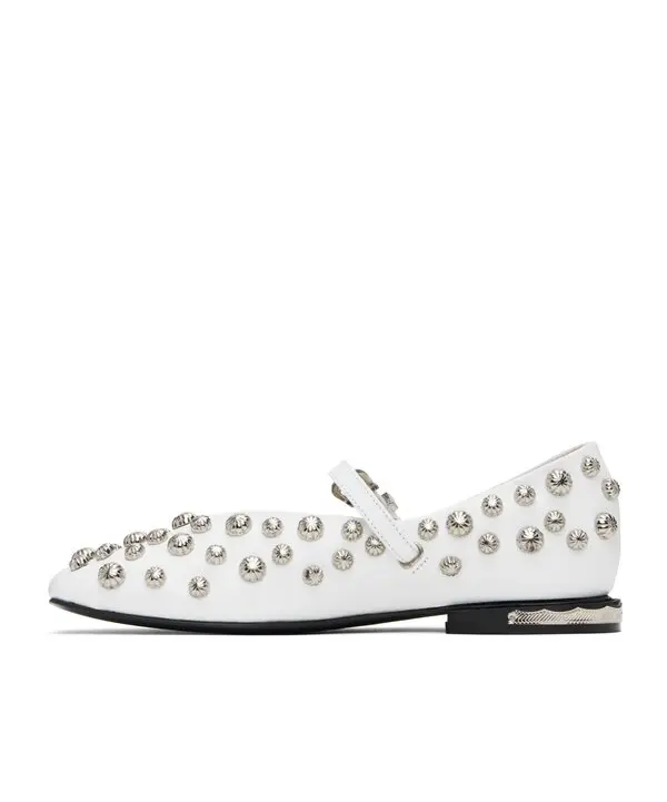 Toga Ballerina Flats With Graphic Studs