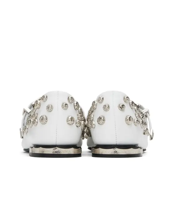Toga Ballerina Flats With Graphic Studs