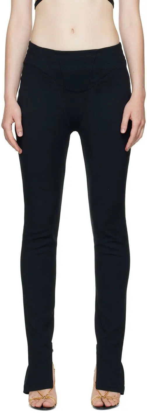 DION LEE Double Arch Corset Trousers - Black