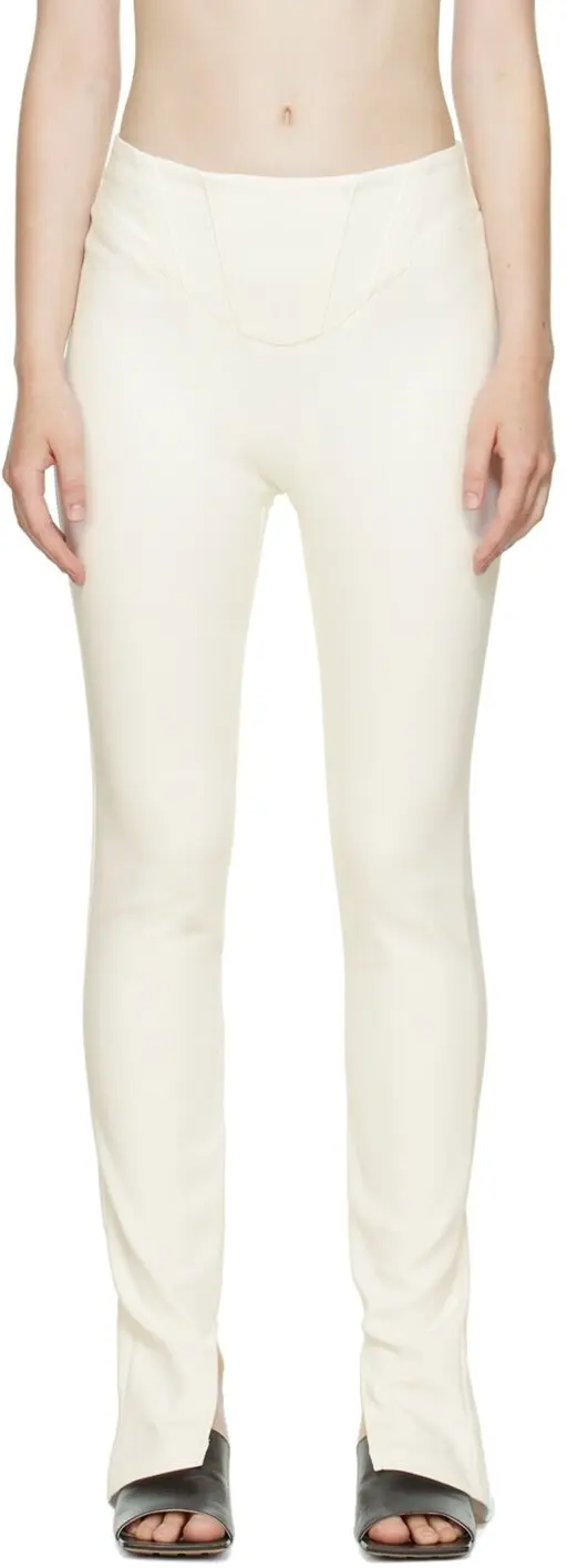 DION LEE Double Arch Corset Trousers - White