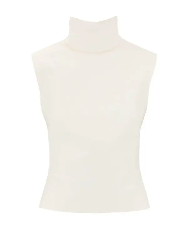 Dries Van Noten Logo High-necked Blouse - White