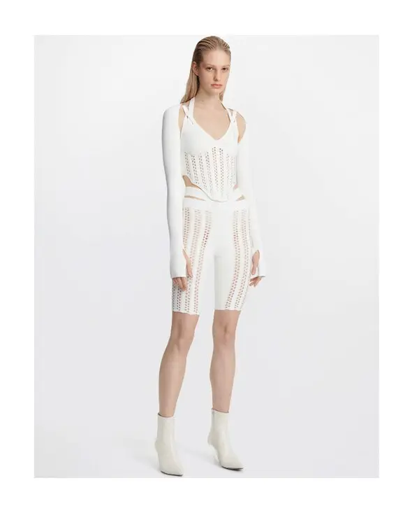 DION LEE Column Cut-out Biker Short