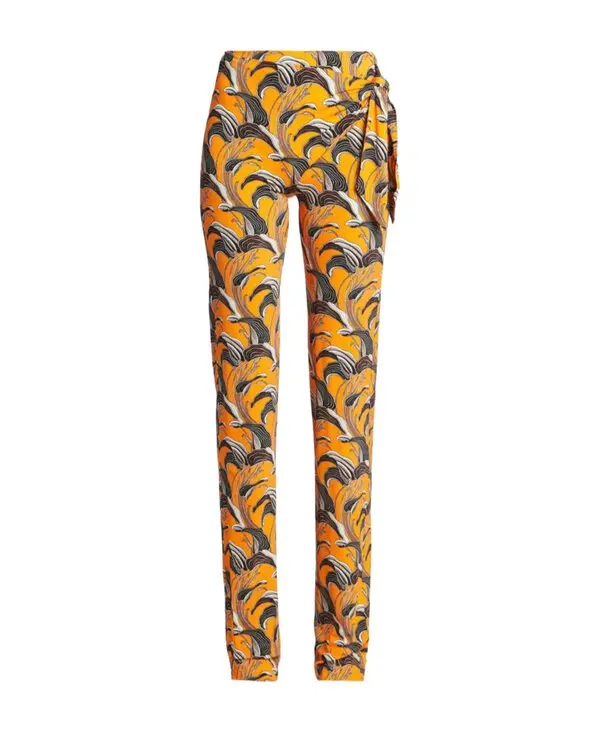 Rabanne Abstract Printed Tie-detailed Trousers - Multicolor