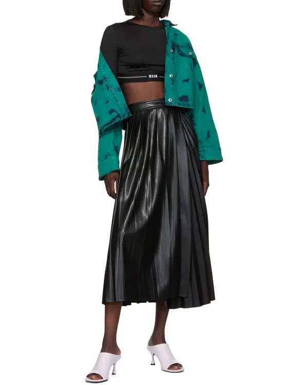 MSGM Logo Denim Trucker Jacket