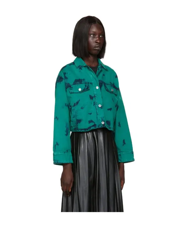 MSGM Logo Denim Trucker Jacket