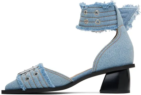 GANNI Denim Buckle Pumps