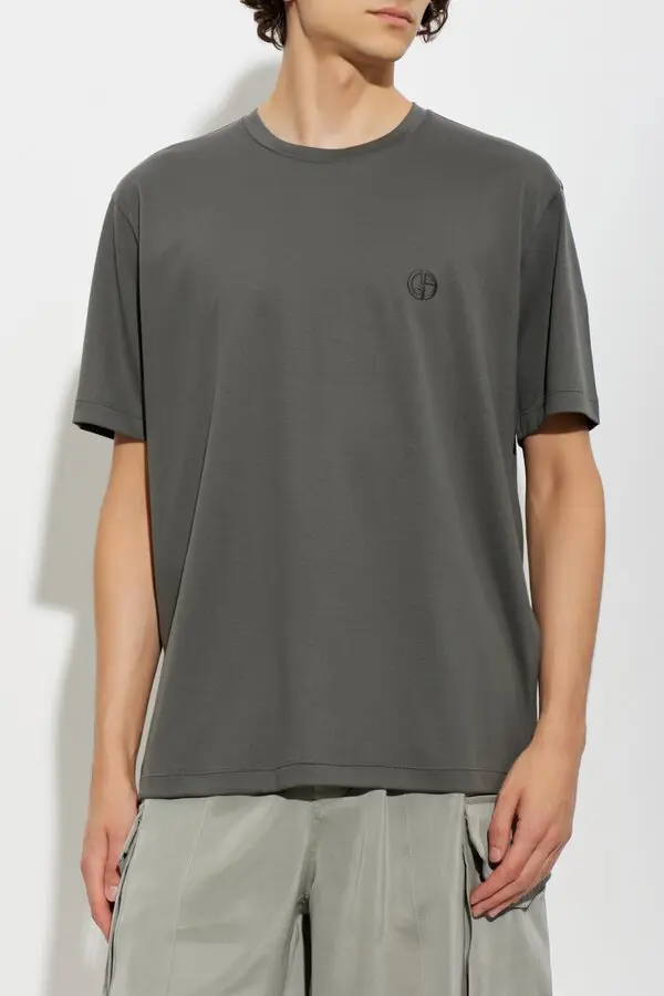 Giorgio Armani T-shirt With Embroidered Logo