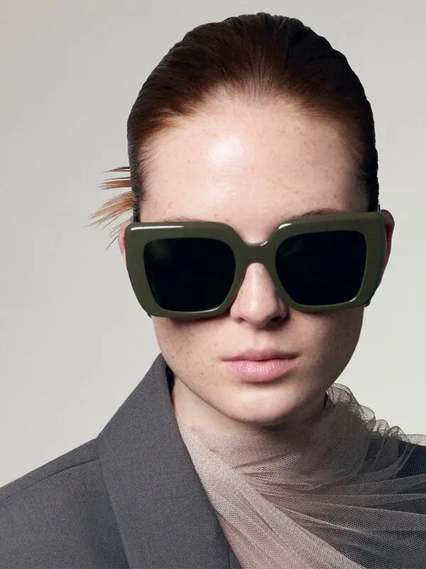 EMMANUELLE KHANH Square Frame Sunglasses - Green