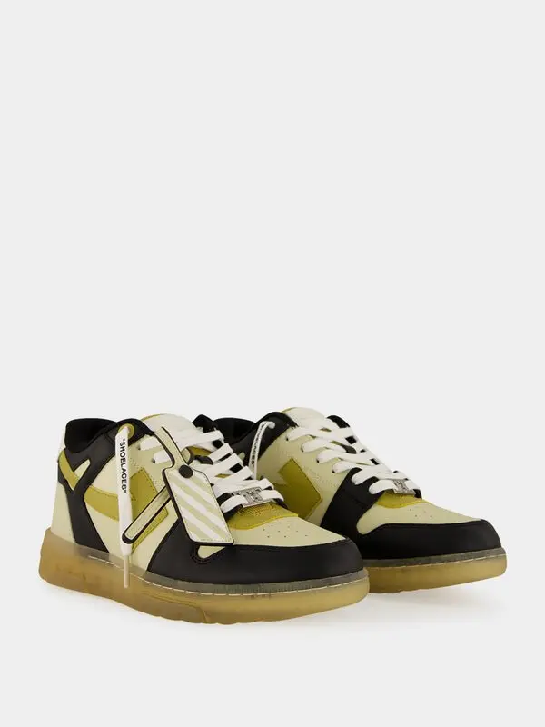 Off-White Out Of Office" Varsity Leather Sneakers - Yellow