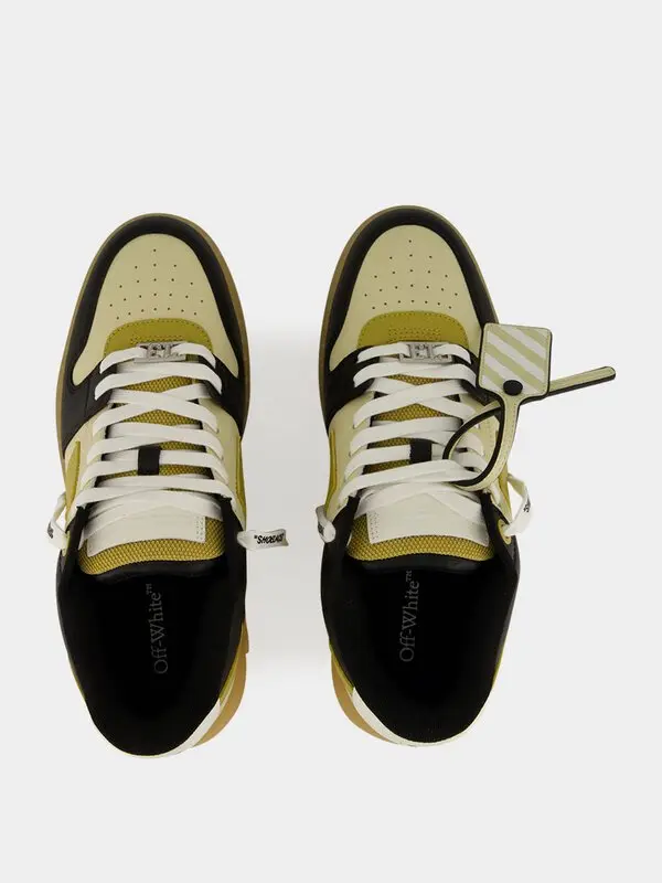 Off-White Out Of Office" Varsity Leather Sneakers - Yellow