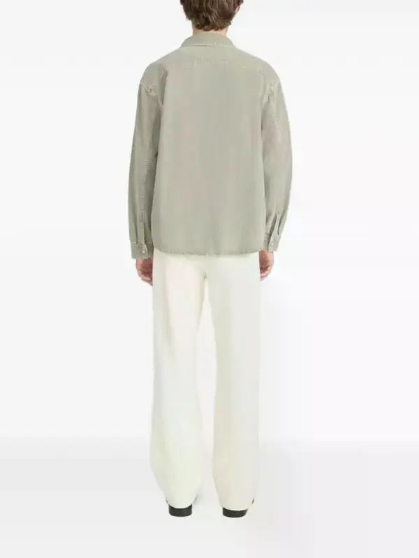FRAME Relaxed-fit Long-sleeve Overshirt - Green