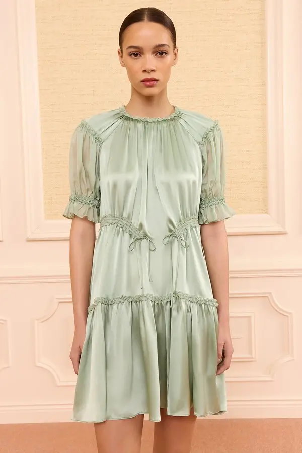 Ulla Johnson Juliette Mini Dress - Celadon