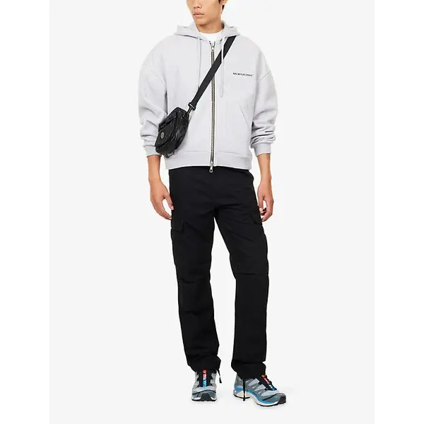 MKI MIYUKI ZOKU Cotton-blend Zip-up Hoody - Grey