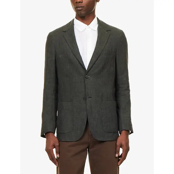 Sunspel Single-breasted Linen Blazer