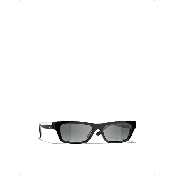 Chanel Rectangular-frame Acetate Sunglasses