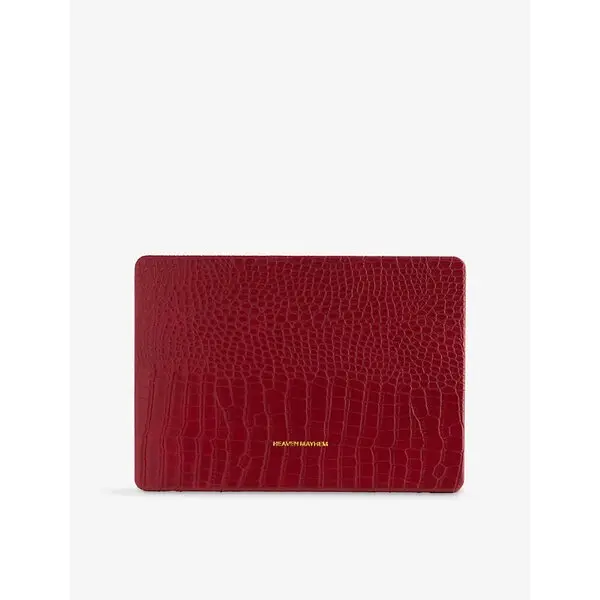 HEAVEN MAYHEM Pro 13 Croc-embossed Vegan-leather Laptop Case - Cherry