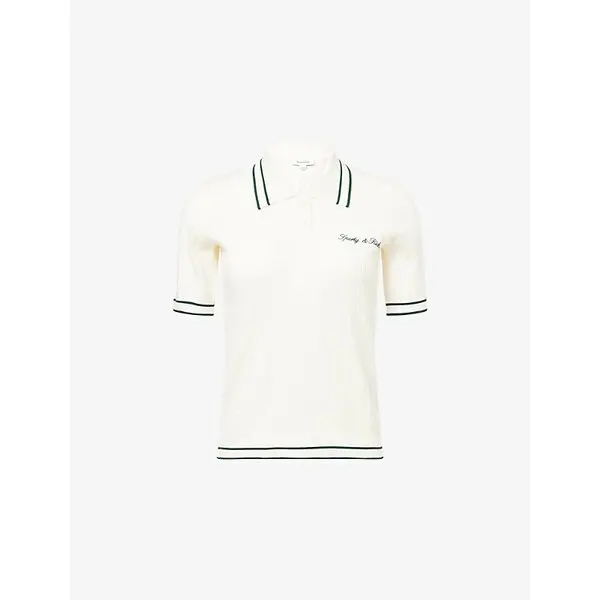 Sporty & Rich Cable Knit Polo Shirt