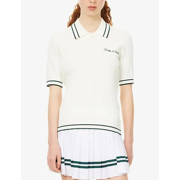Sporty & Rich Cable Knit Polo Shirt
