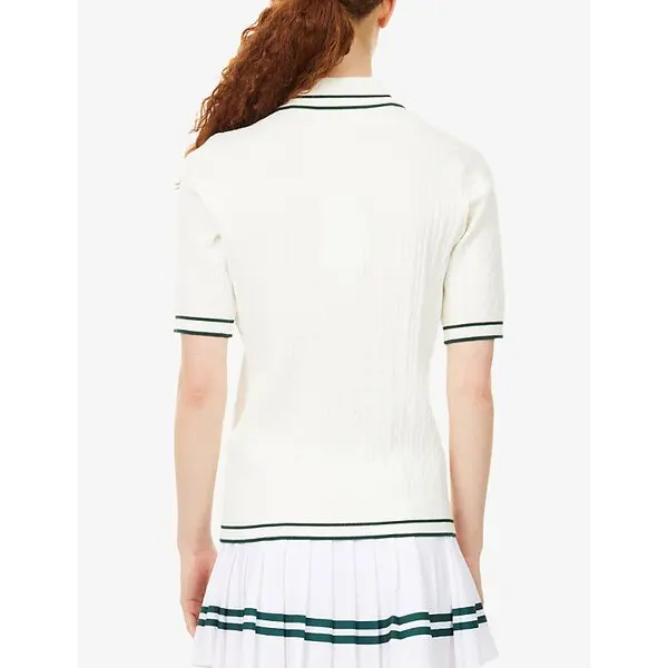 Sporty & Rich Cable Knit Polo Shirt