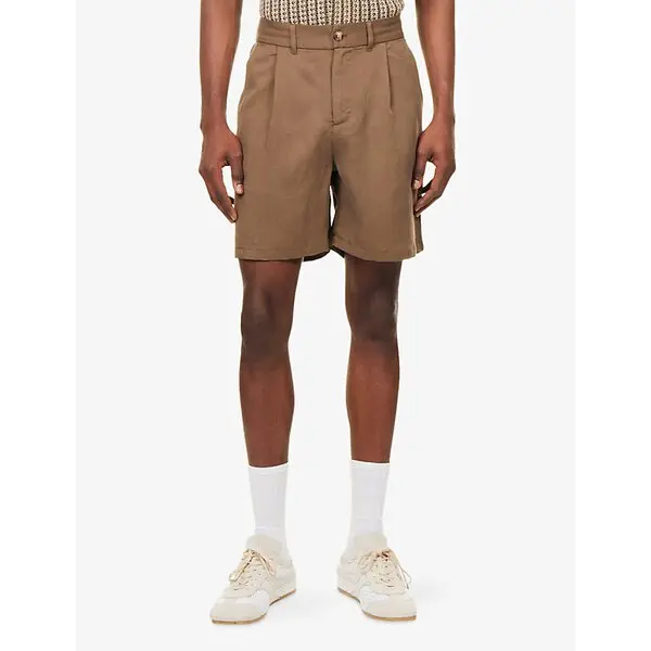 RAITH Caio Twill Pleated Woven Shorts