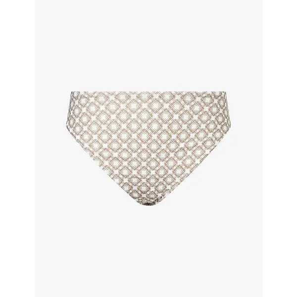 Monday Swimwear Formentera Graphic-print Bikini Bottoms - Tile Geo