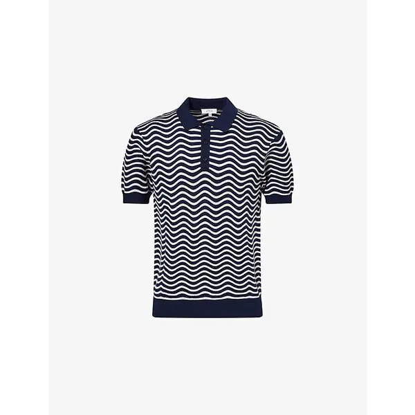 ARNE Wave Knitted Polo Shirt Xxl