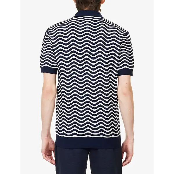 ARNE Wave Knitted Polo Shirt Xxl